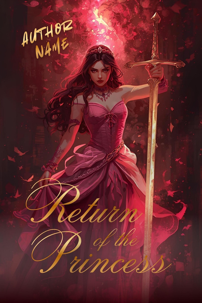 Couverture de livre romantique fantastique préfabriquée - YA, princesse ...