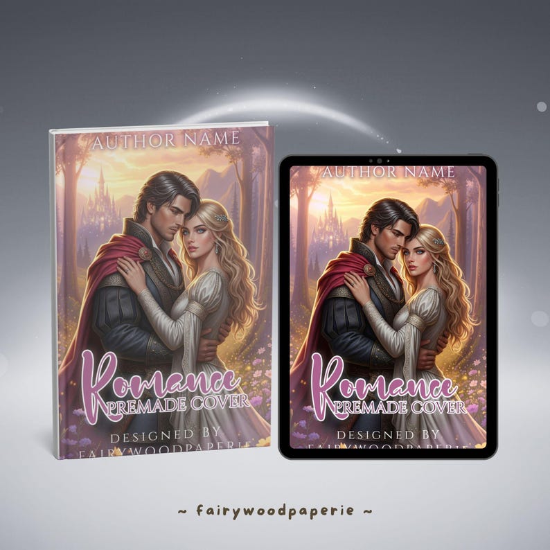 Royal Romantasy Book Cover: Fairytale Prince & Princess Warrior ...