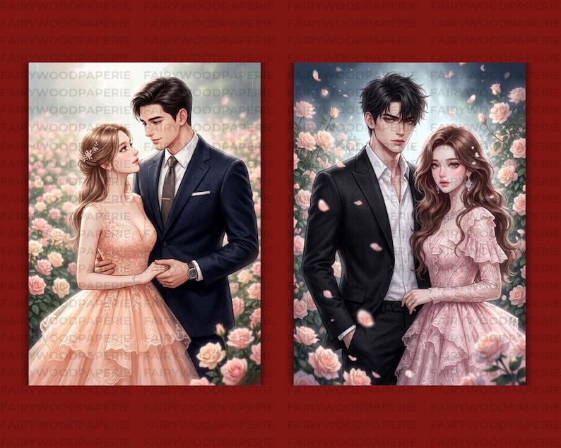 Custom Couple Character Art Design – Webtoon Style Digital Illustration ...