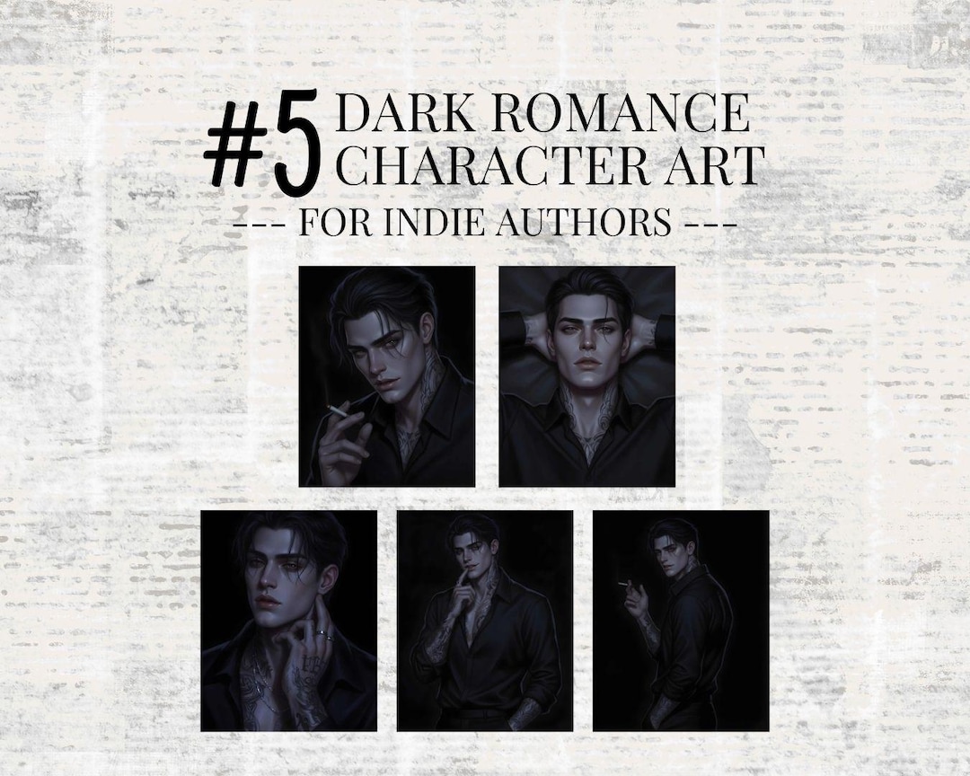Character Art Pack Bundle, Dark Romance Cover Ebook, Indie Author ...