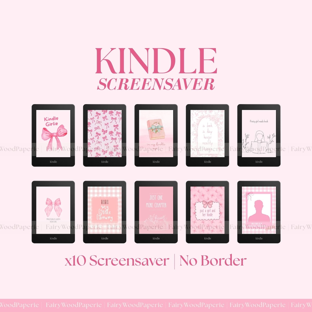 Kindle Lockscreen Bundle: Pink Color, Colorsoft Kindle Screensaver for ...