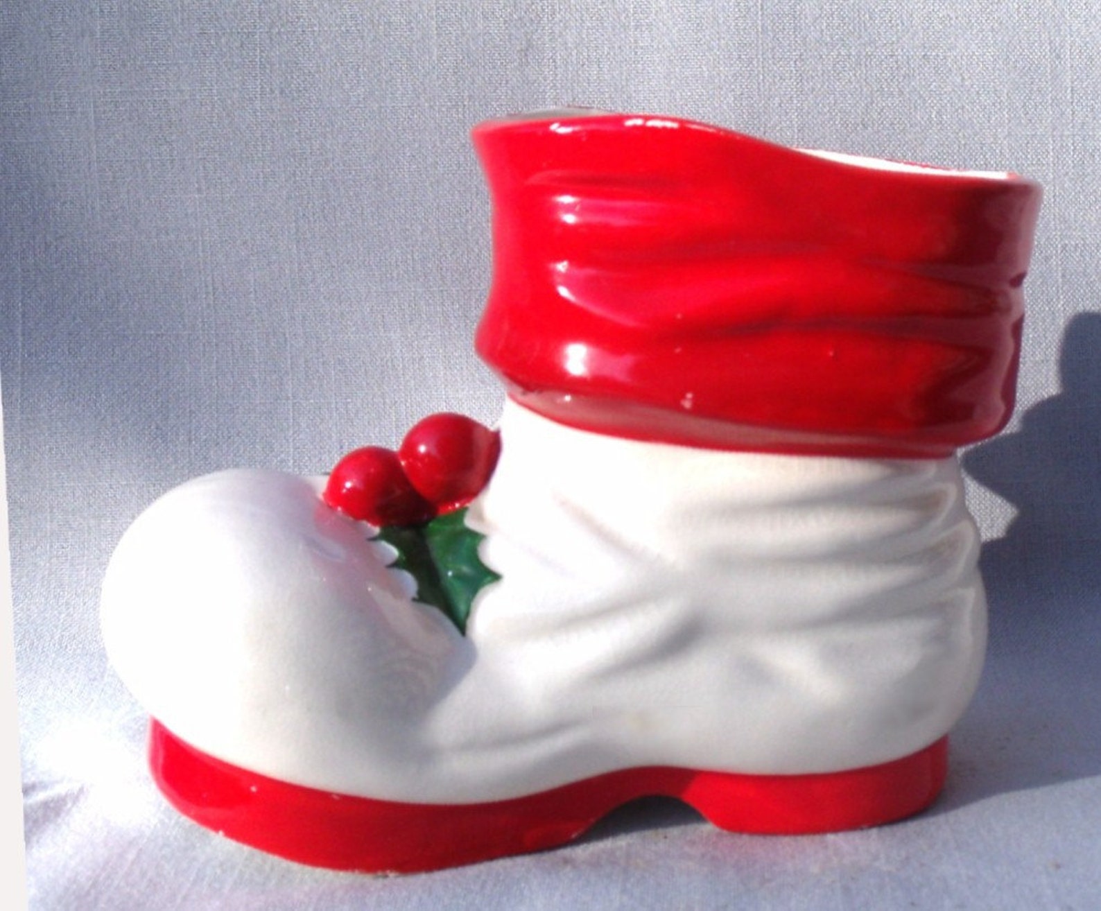 Large Vintage Santa Boot Planter Christmas Decoration - Etsy UK