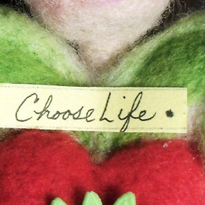 Choose Life: Original Needle Felted Art Sculpture Ornament - Etsy