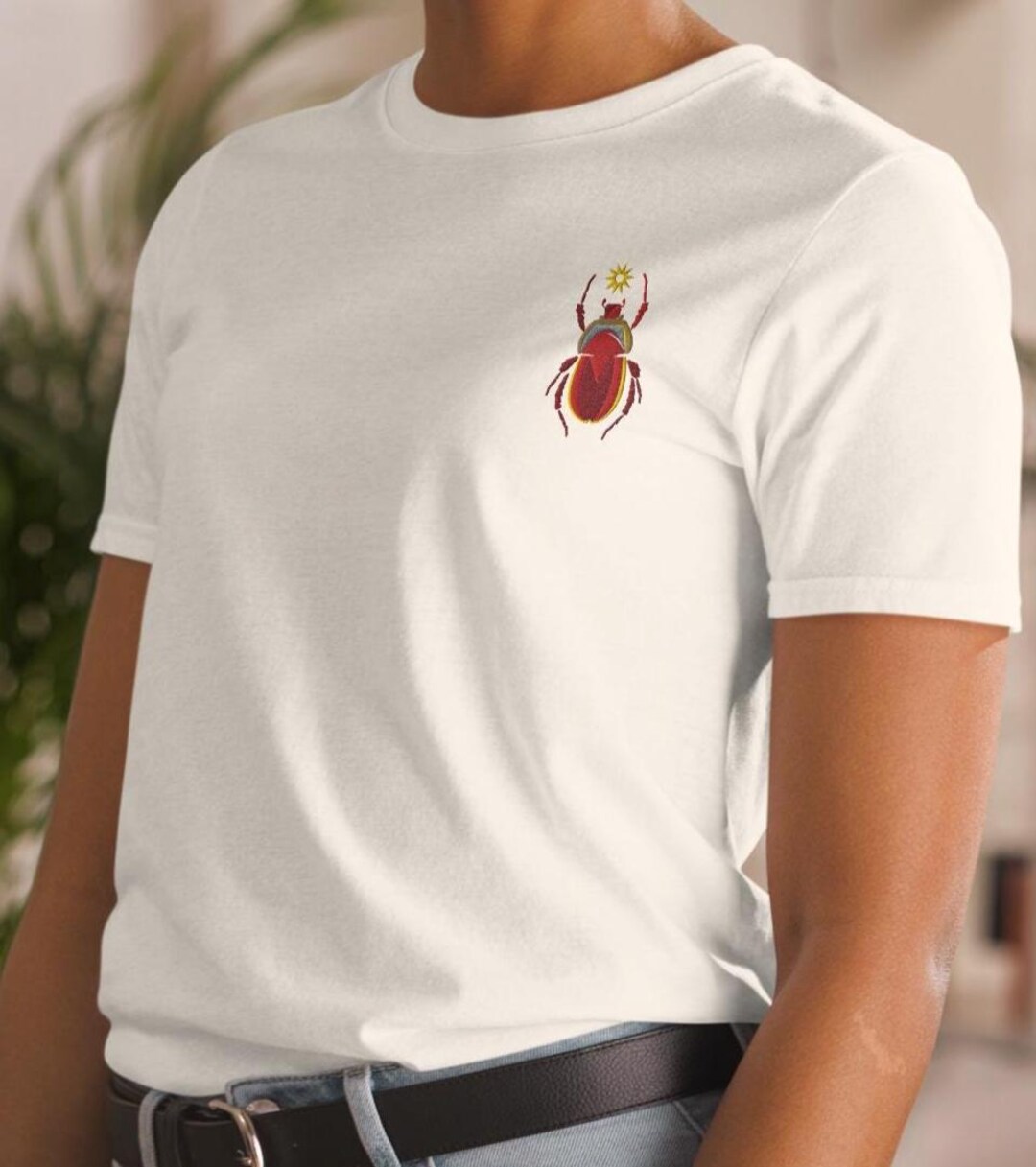 Embrodiererd Beetle, Scarab Beetle Insect T Shirt, Insect Sweatshirt ...