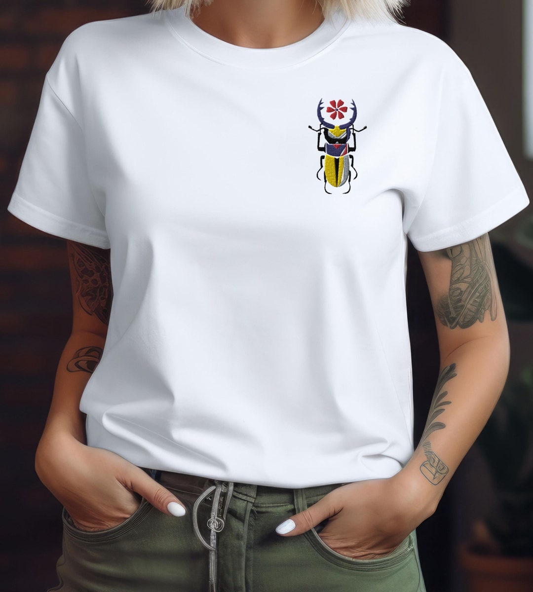 Embroidered Beetle | Insect T-shirt, Insect T-shirt, Entomology T-shirt ...