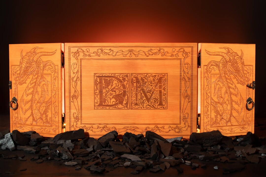 Dungeon Master Screen | Wooden RPG Screen Gift | DM Gift | Table Top ...