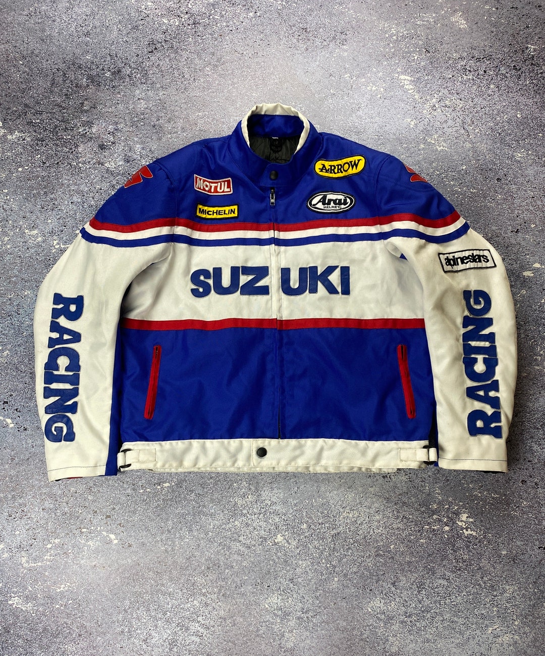 Vintage Suzuki Racing Jacket 90s Motorcycle Size L - Etsy