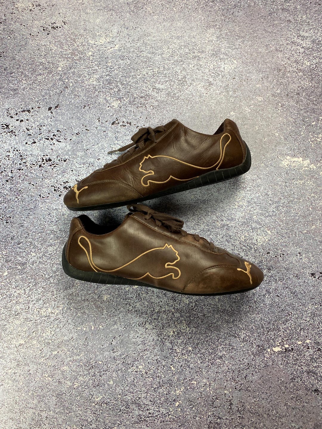 Vintage Puma Speedcat Leather Brown Sneakers Hype 90s - Etsy