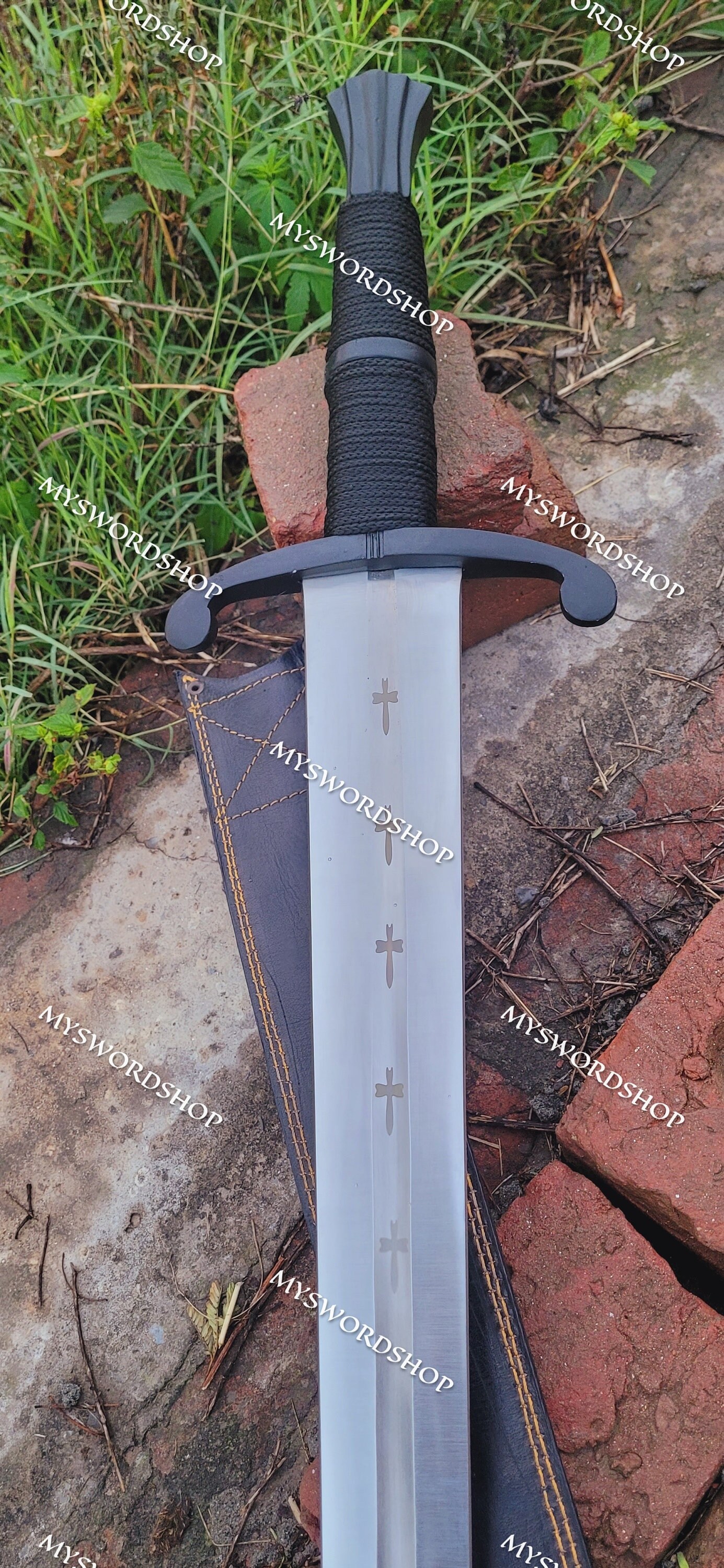 Handmade Joan of Arcs Holy Sword With Leather Sheath Knights Sword,j2 ...