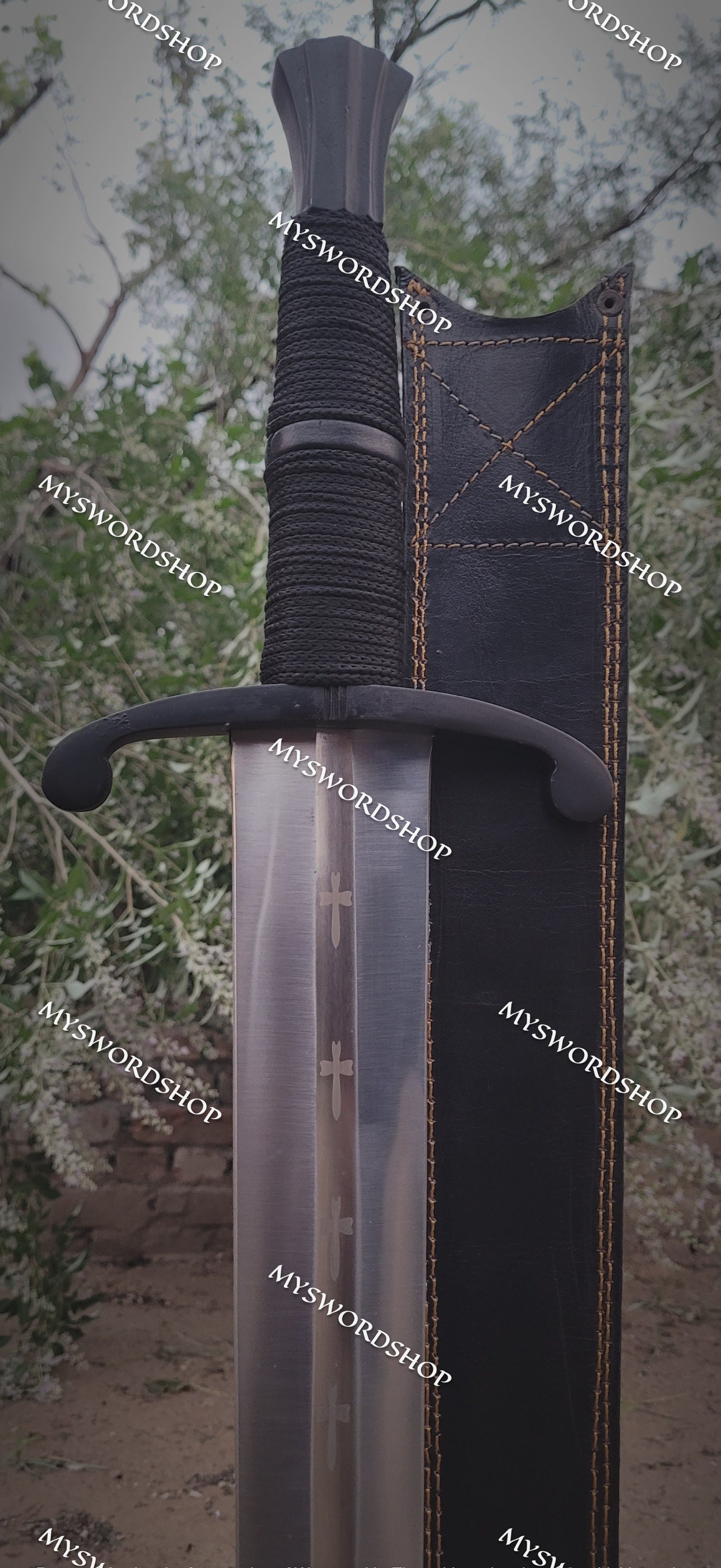 Handmade Joan of Arcs Holy Sword With Leather Sheath Knights Sword,j2 ...