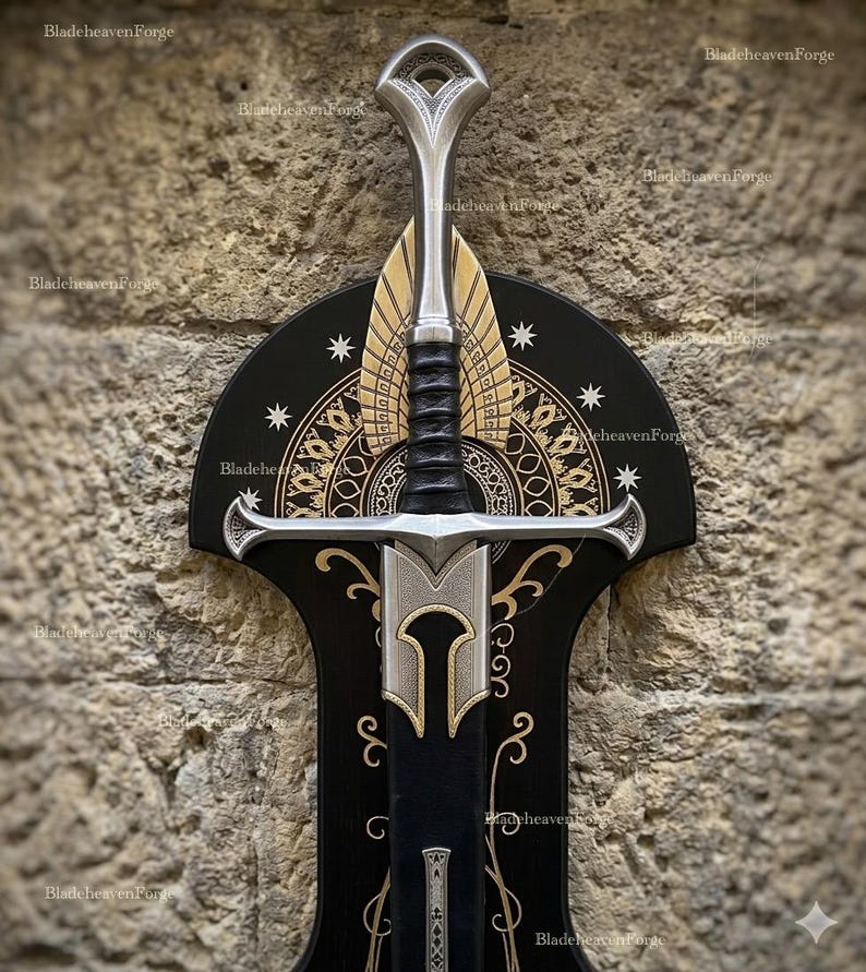 Anduril Sword of Aragorn King Narsil Replica Sword With Free Wall Mount ...