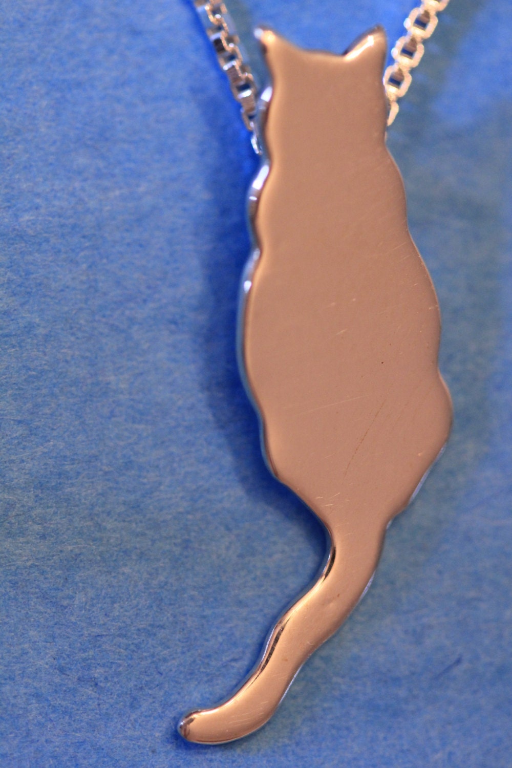 Sterling Silver Cat Elegant Silhouette | Etsy