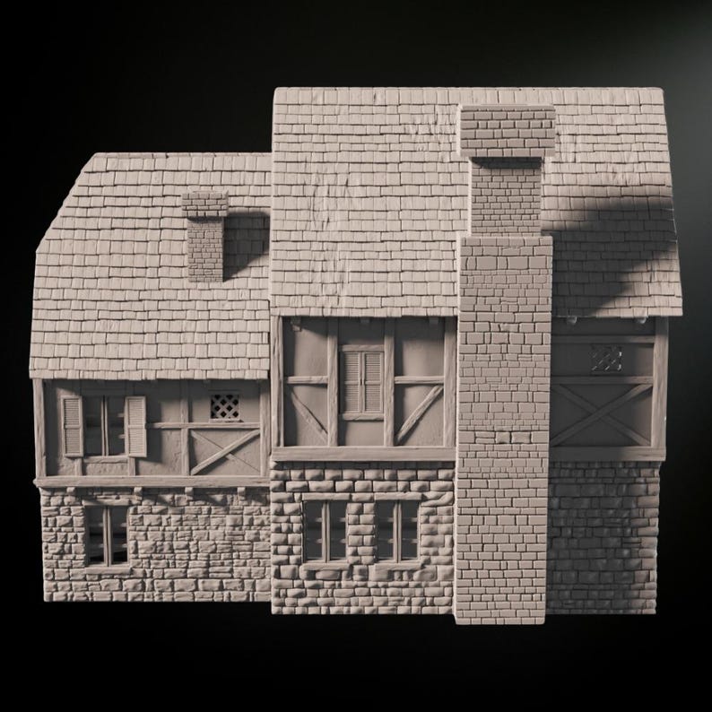 Medieval House STL Files: 3D Printable 28mm Wargaming Terrain - Etsy