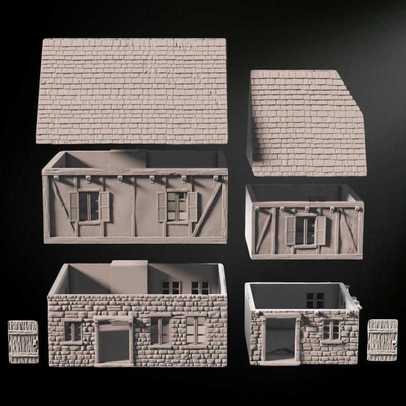 Medieval House STL Files: 3D Printable 28mm Wargaming Terrain - Etsy