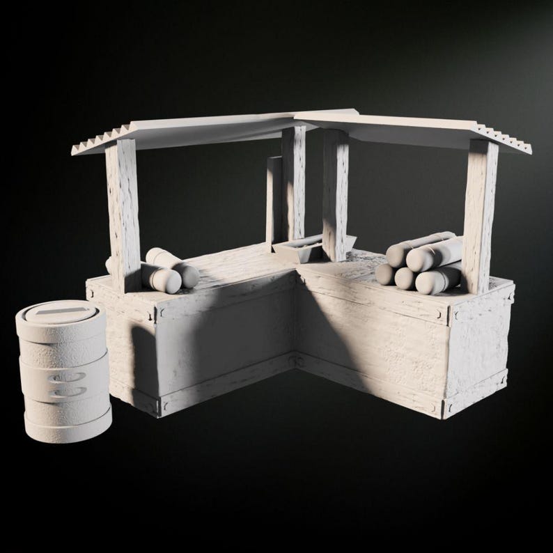 Sci-fi Market Tent I STL | Futuristic Market Stall With Products | 3D ...