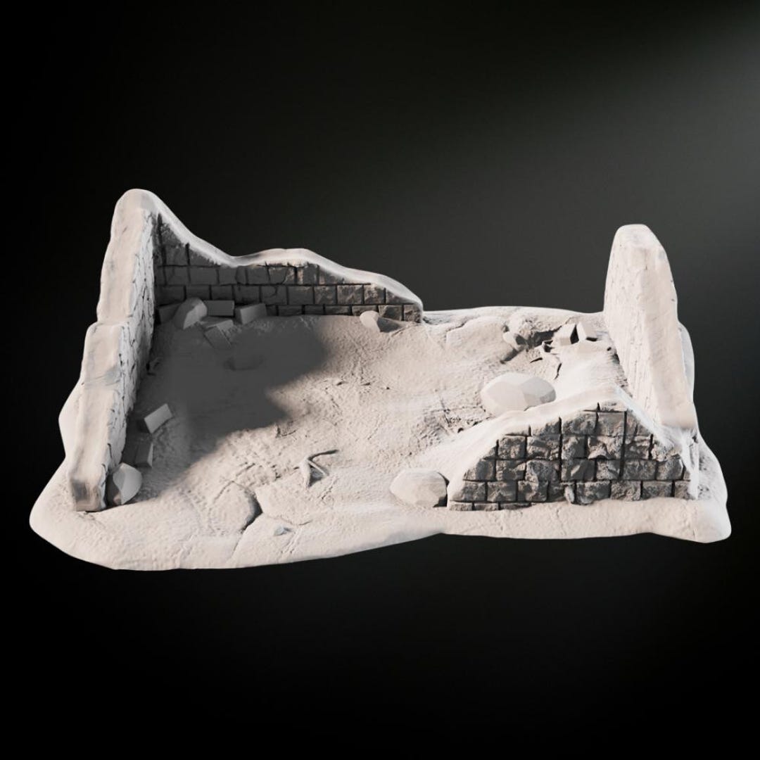 Building Ruins STL File: 28mm Wargaming Terrain, RPG Diorama Model - Etsy