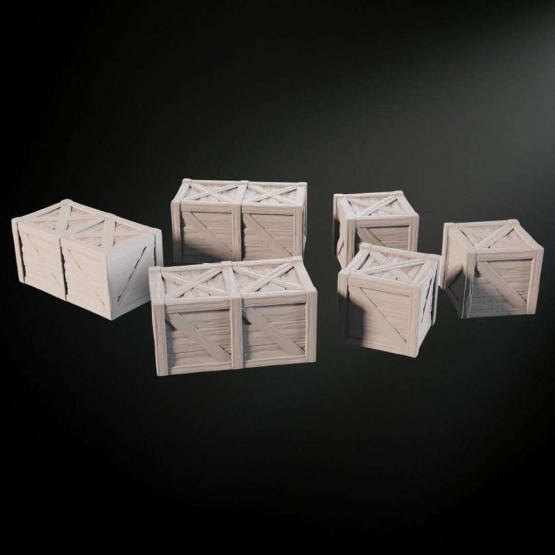 Wooden Boxes Pack STL File – 3D Printable Crates for Dioramas ...