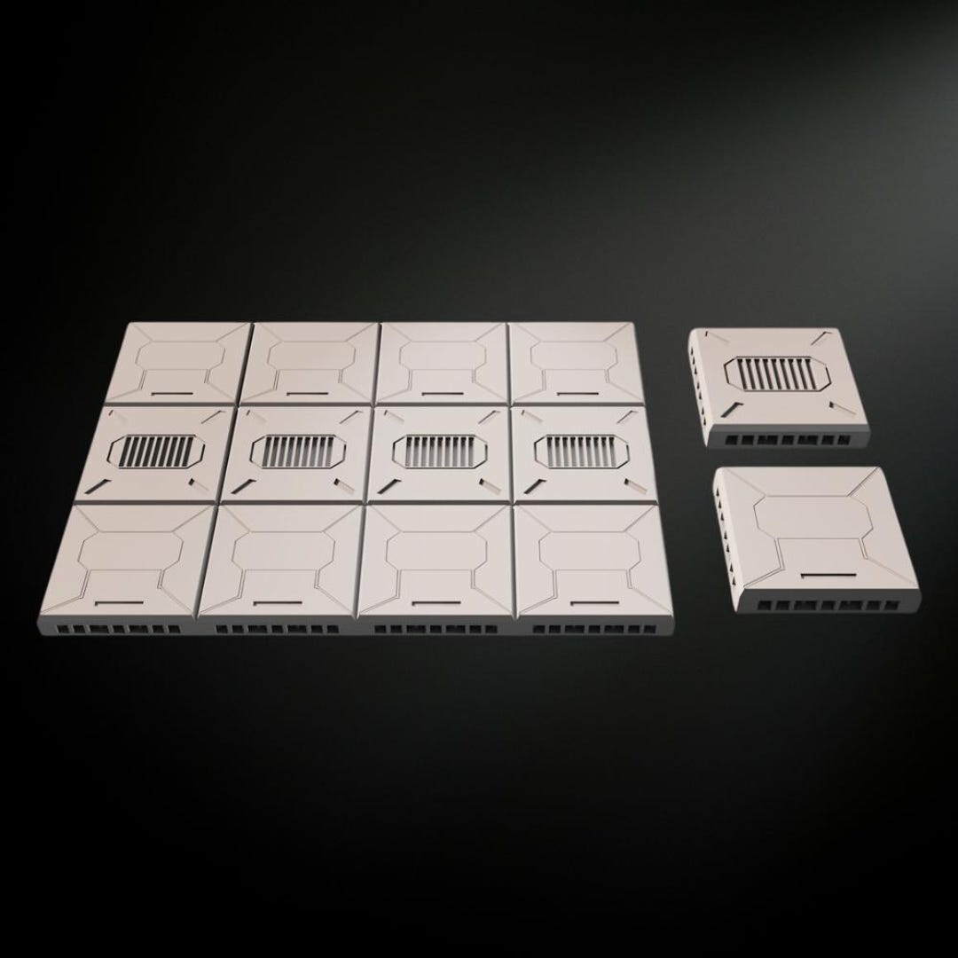 Sci-fi Tile Pack 1 – Modular Floor Tiles for 3D Printing | Sci-fi ...