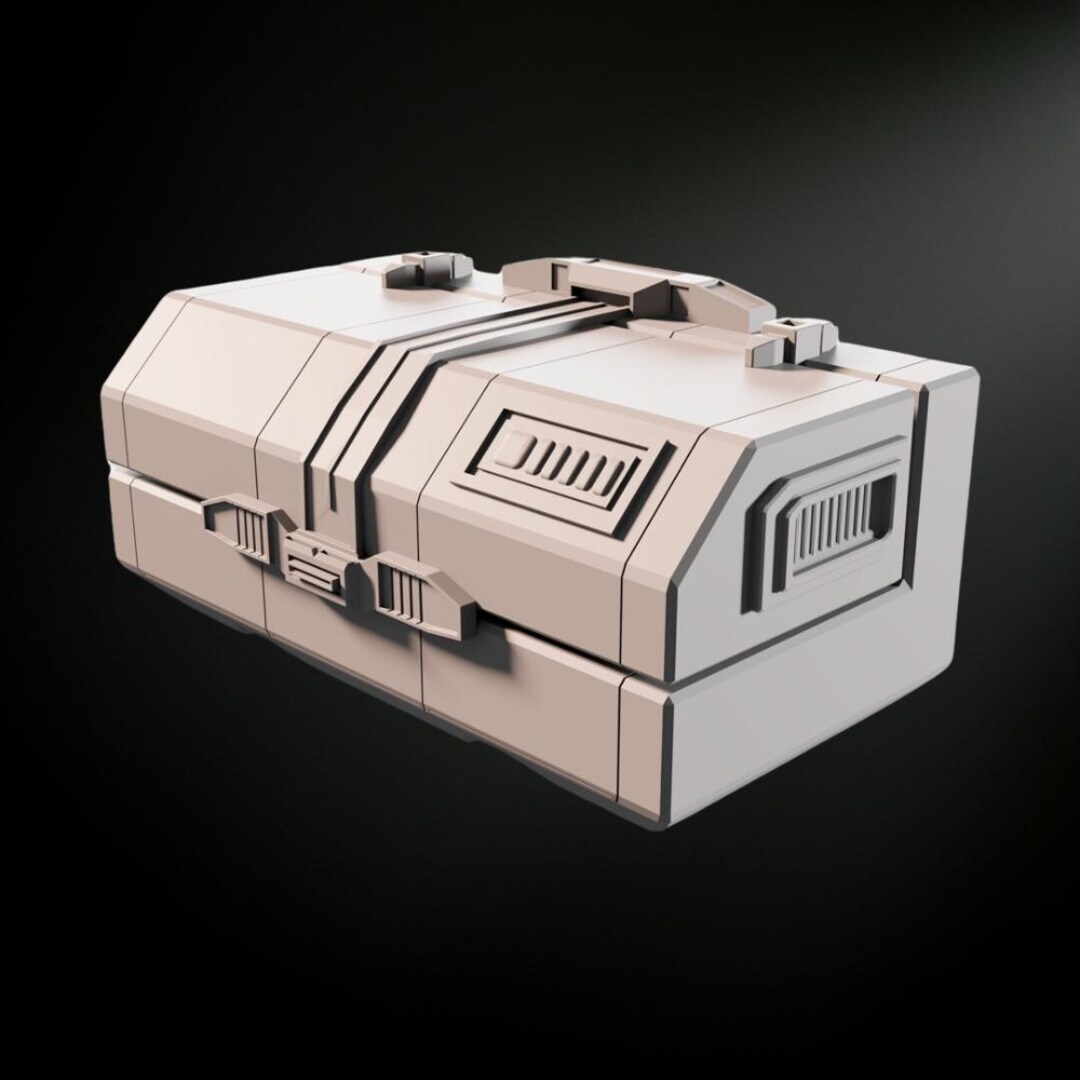 Sci-fi Box STL File – 3D Printable Futuristic Crate for Tabletop Games ...