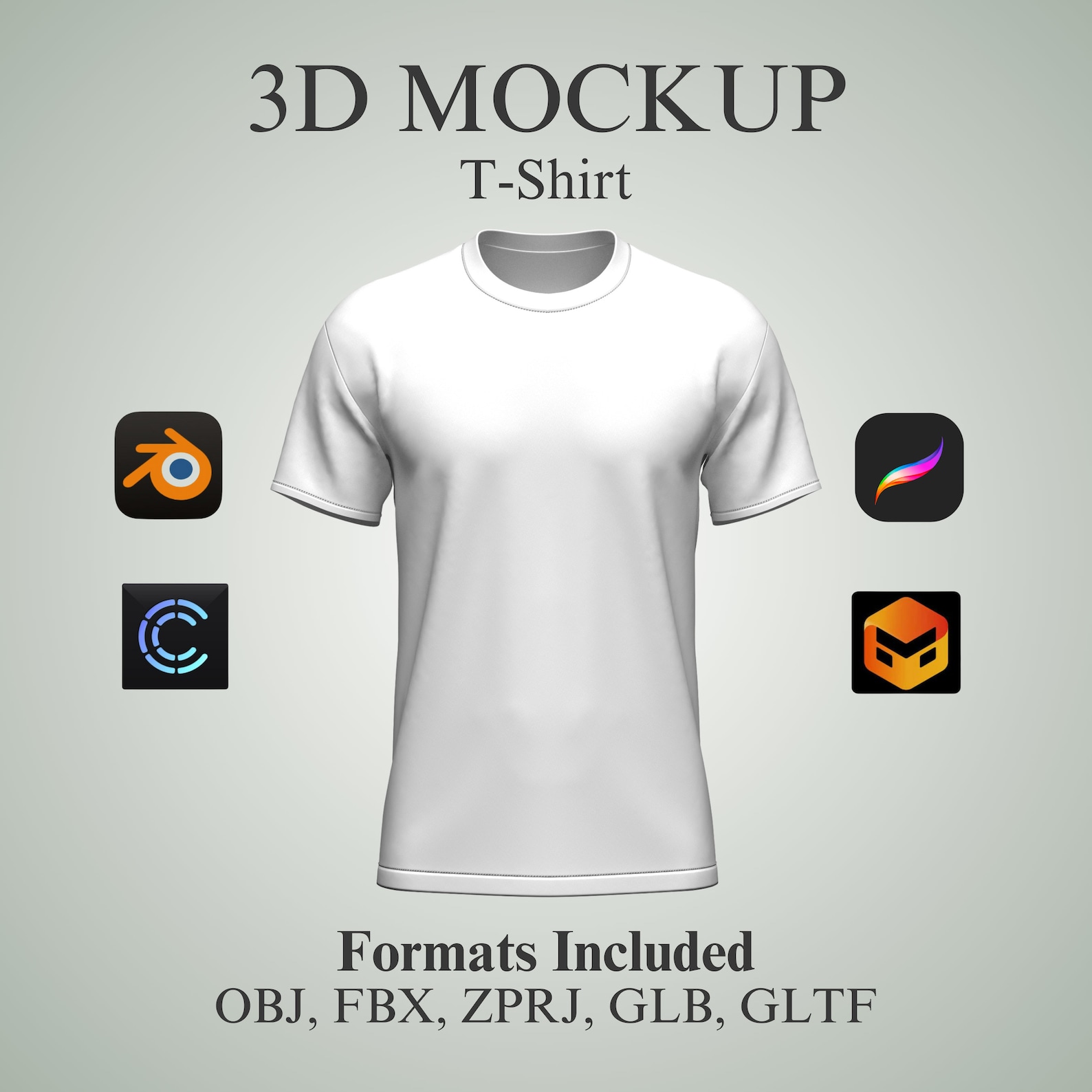 3D T-shirt Mockup, 3D Model Sports Shirt, Procreate 3D Object Model ...