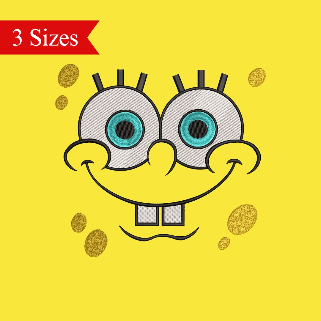Spongebob Embroidery Design Cute Cartoon Embroidery Spongebob Shirt ...