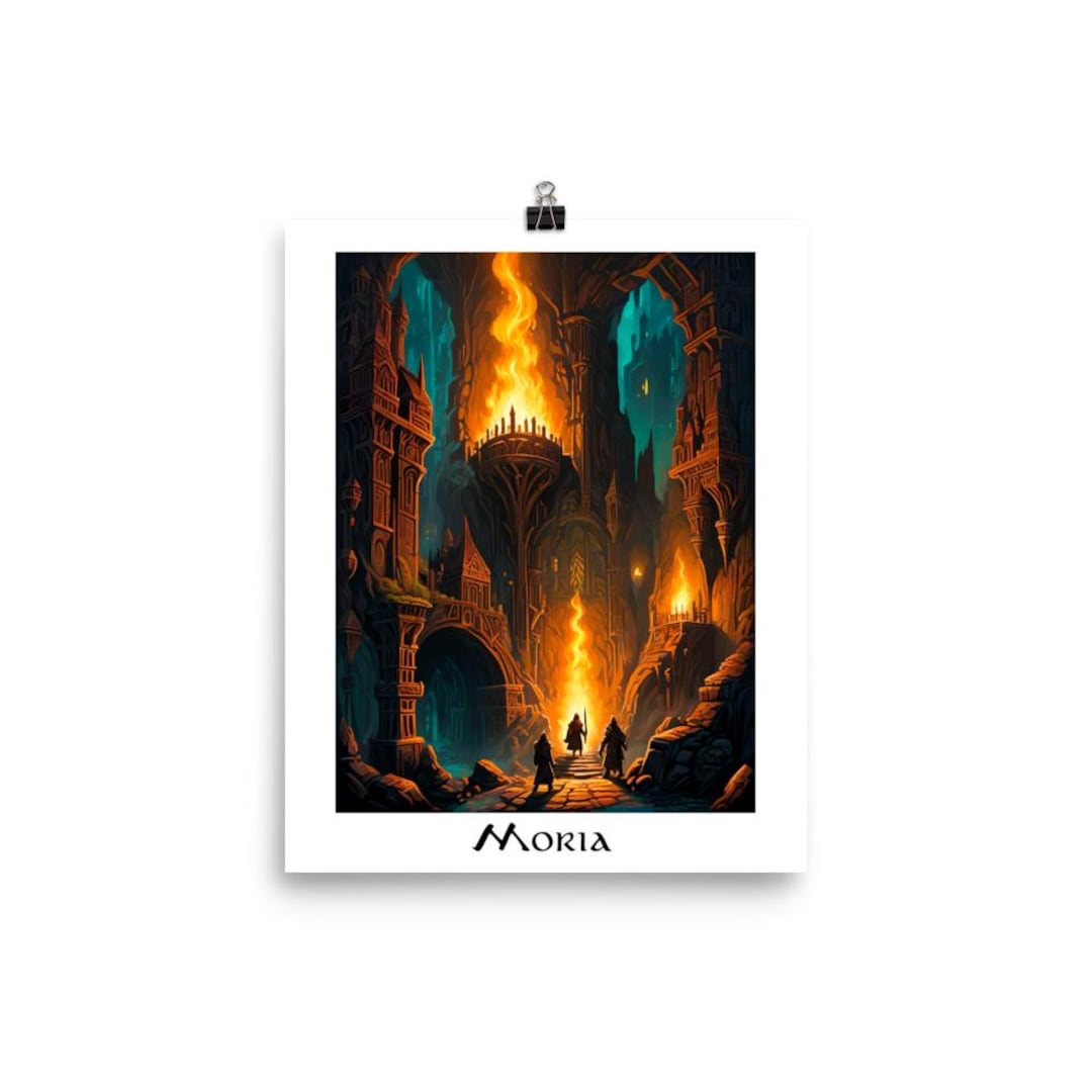 Moria Lord of the Rings Movie Poster Tolkien Gift - Etsy