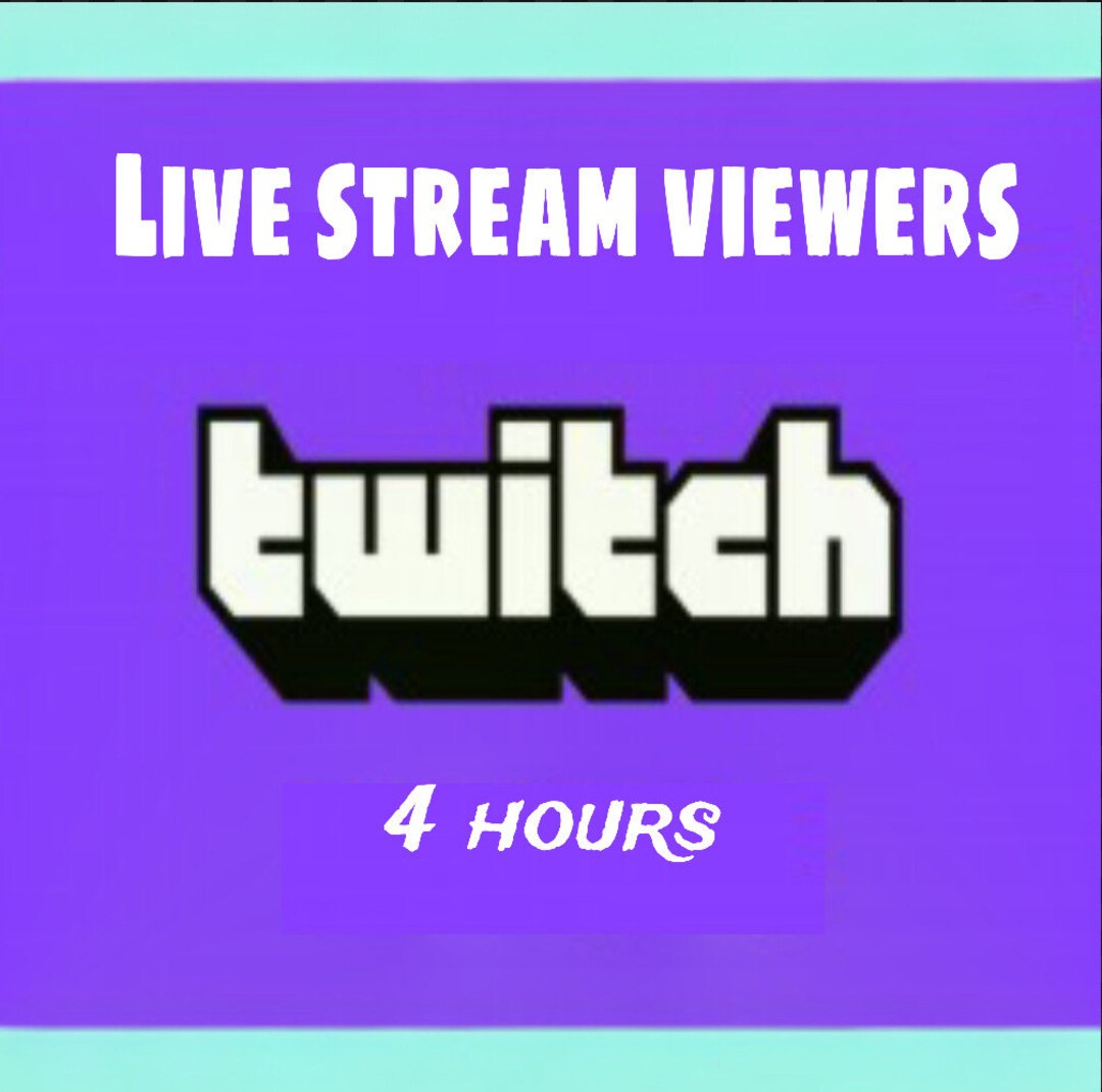 100 Twitch Live Stream Viewers 4 Hours - Etsy