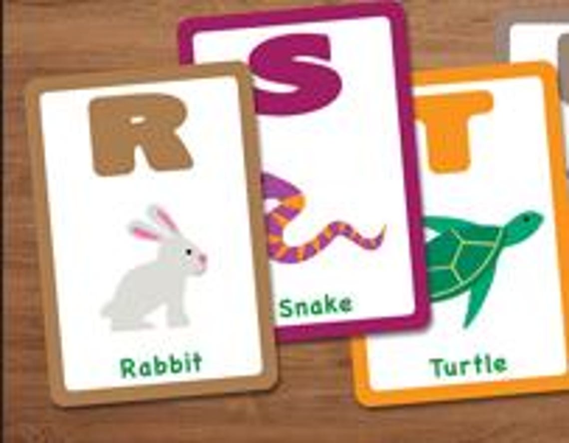 Flash Card ABC Kids School Activities Learning Alphabets Card Colorful ...