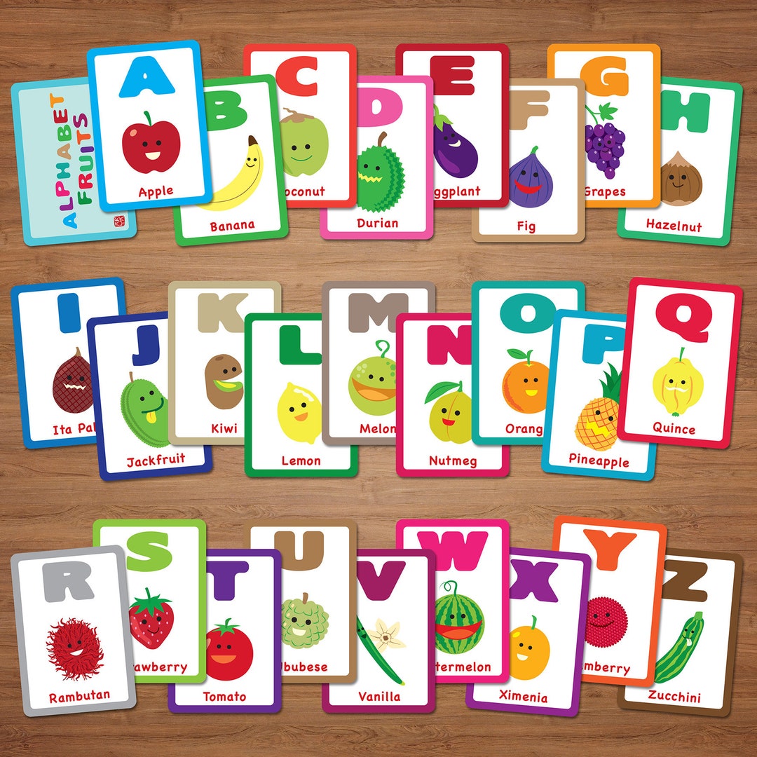 Flash Card ABC Kids School Activities Learning Alphabets Card Colorful ...