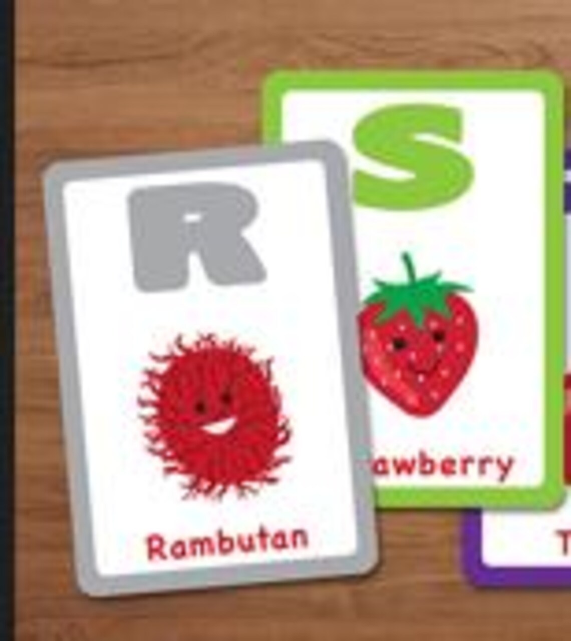 Flash Card ABC Kids School Activities Learning Alphabets Card Colorful ...