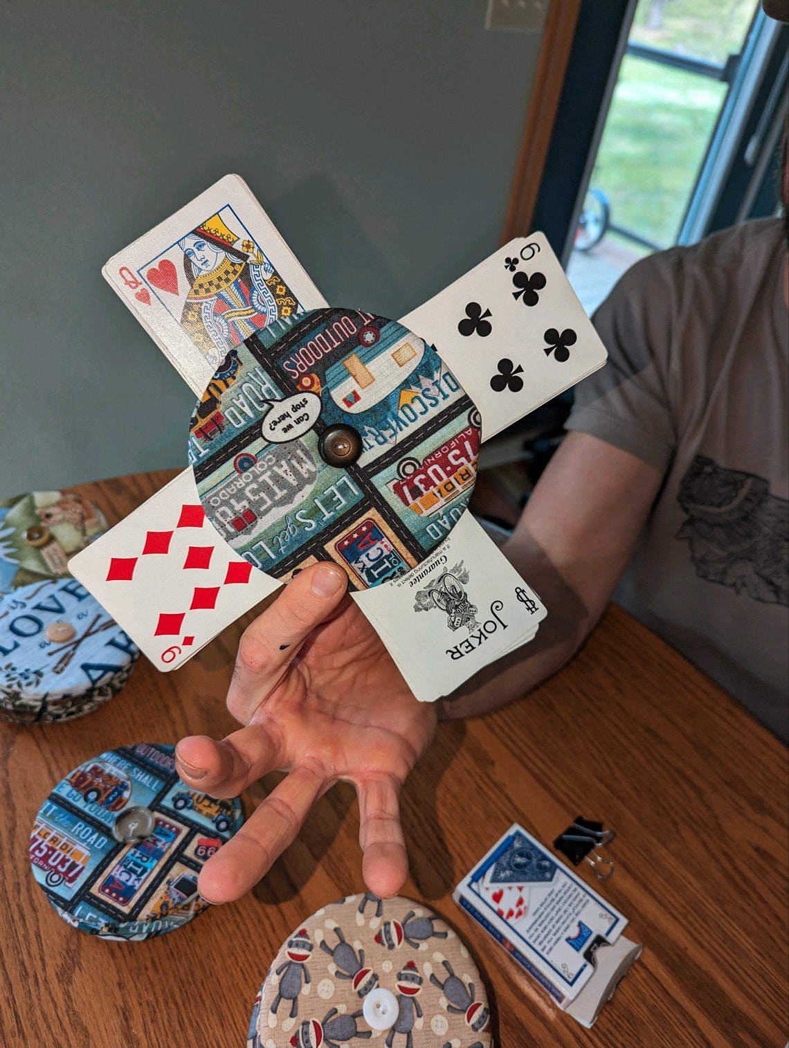 Playing Card Holder. Round. Double Padded. Card Games. Organization ...