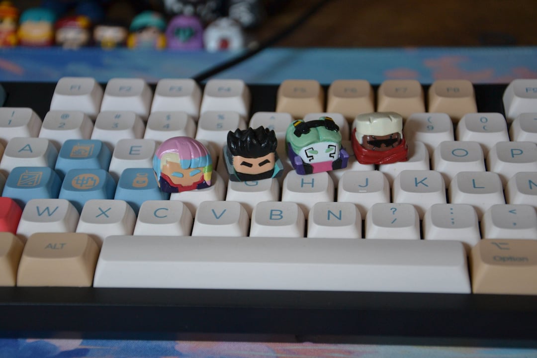 Set of 4 Keycaps Artisanal Edgerunner Cyberpunk - Etsy
