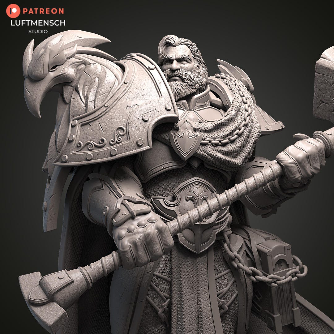 Uther Paladin Wow - Figurine Statue - 21.4cm - Hand-painted - Etsy