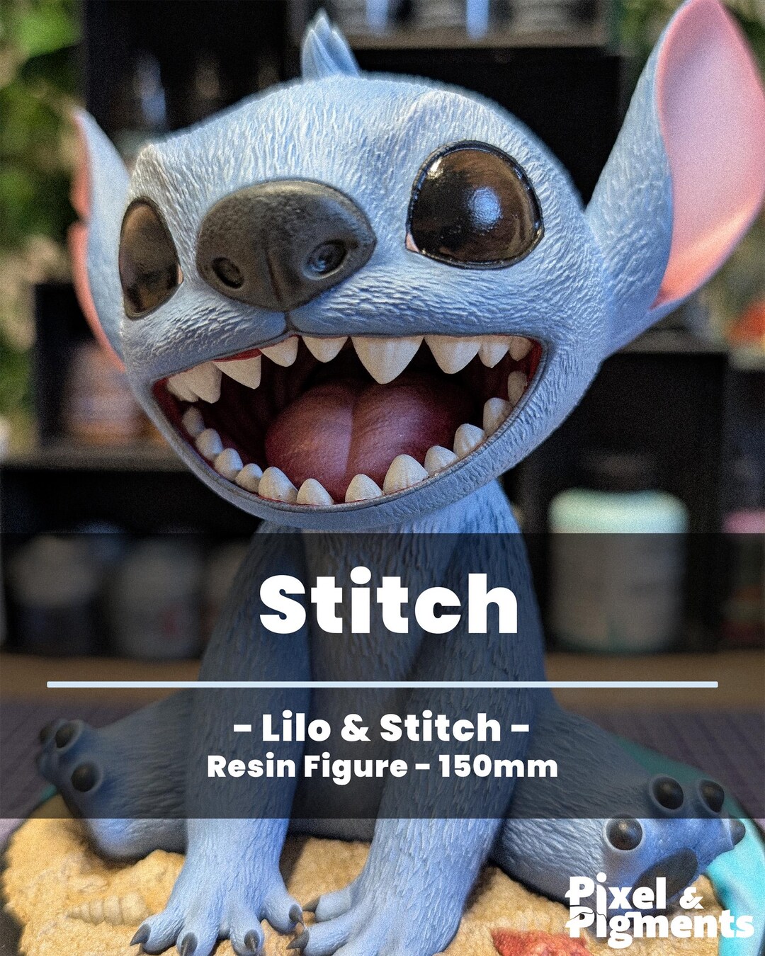 Stitch - Hand-painted - Resin Print - Etsy