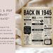 1945 Poster, 80 Years Ago Back in 1945, What Happened in 1945, 80th ...