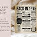 Back in 1975 Poster, 1975 Fun Facts Sign, 50 Years Ago, 50th ...