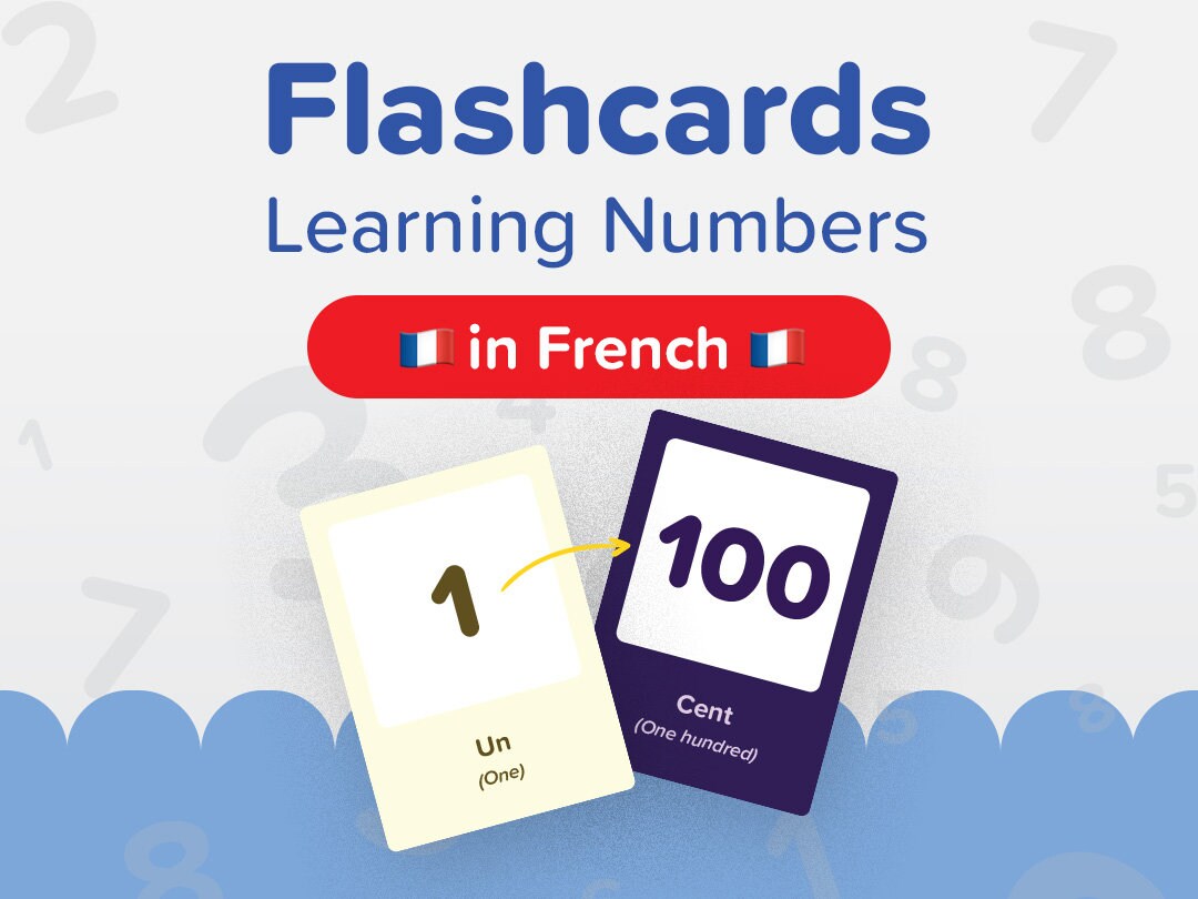 Count to 100 Printable Flashcard Learning Numbers 1-100 Multilingual ...