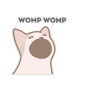 Womp Womp - Funny Cat Meme Sticker - Etsy