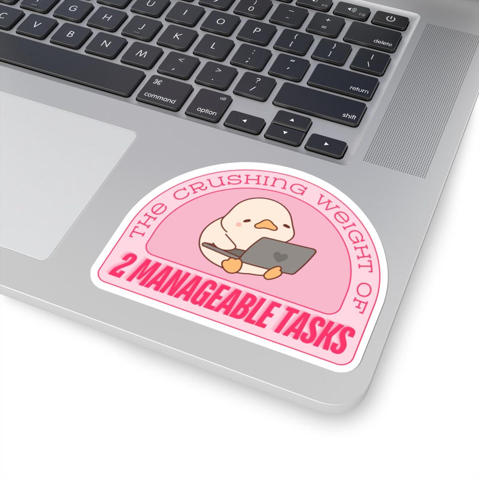 The Crushing Weight of 2 Manageable Tasks Sticker - Funny Overwhelmed ...