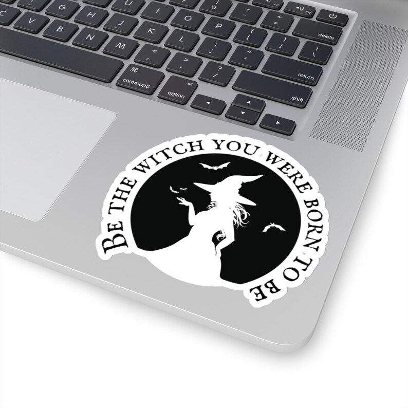Mystical Witch Silhouette Sticker - Halloween Witch Vinyl Decal ...