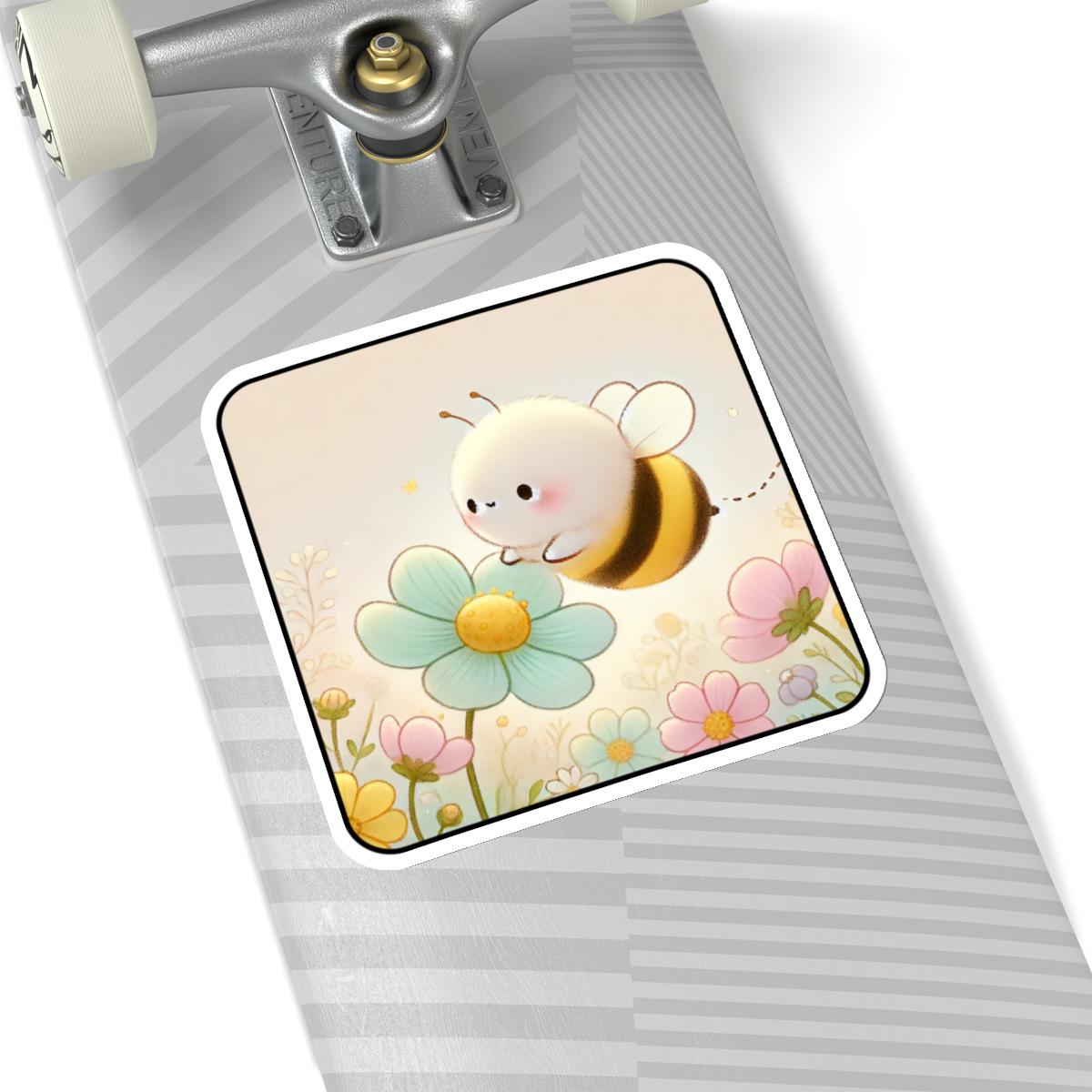 Adorable Bumblebee Art - Cute Bee With Flowers Illustration - Etsy