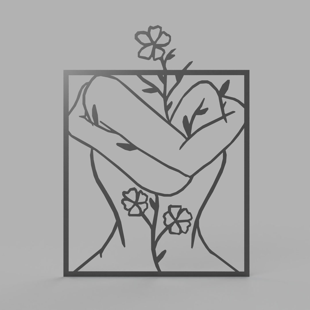 Flower Woman DXF Wall Art Plasma Cut File, Wall Art DXF, Laser Cut ...