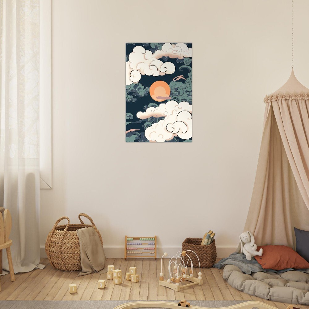 Traditional Dunhuang Cloud Pattern – Elegant Illustrated Poster - Etsy
