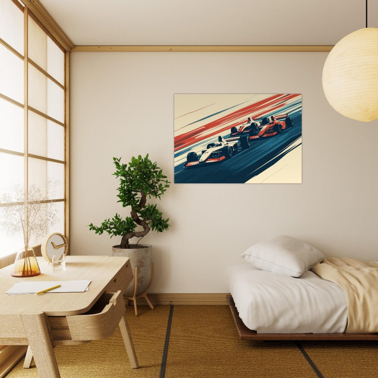 Dynamic Formula One Racing Poster – Minimalist Motorsport Art - Etsy