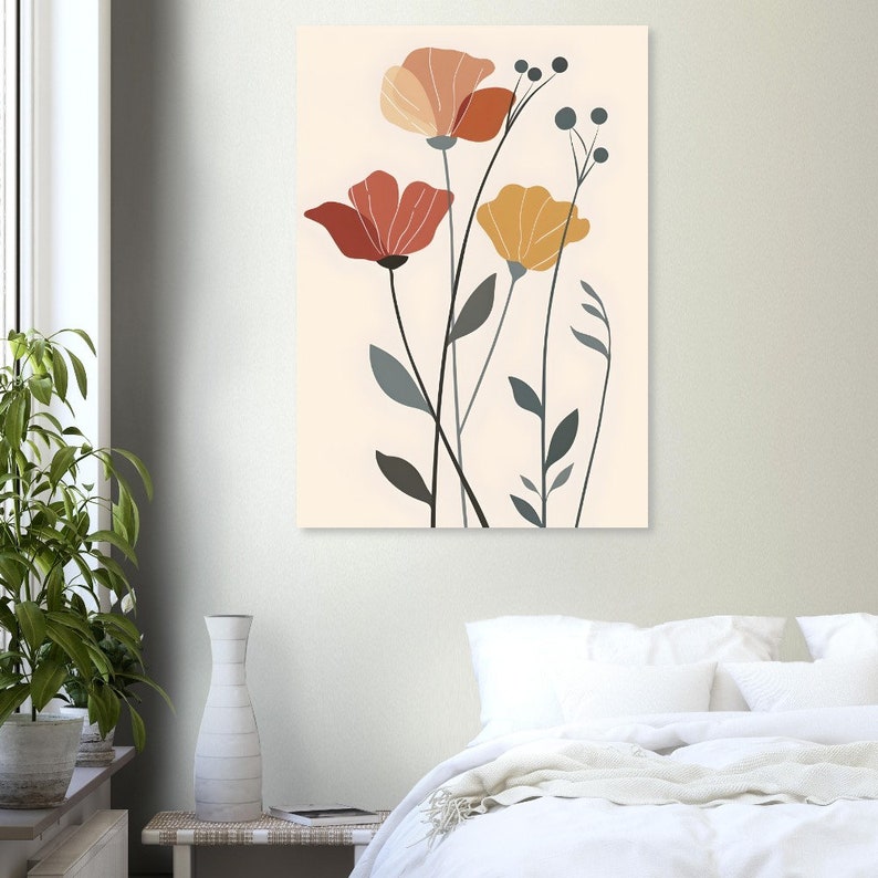 Earth Tone Flowers - Poster - Etsy