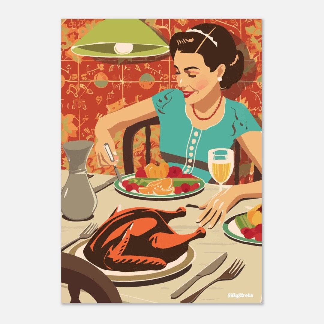 Vintage Dinner Poster - Etsy
