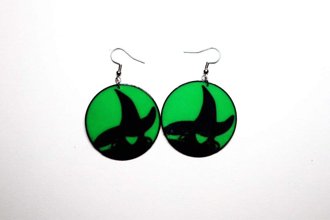 Wicked Elphaba Holographic Earrings - Etsy