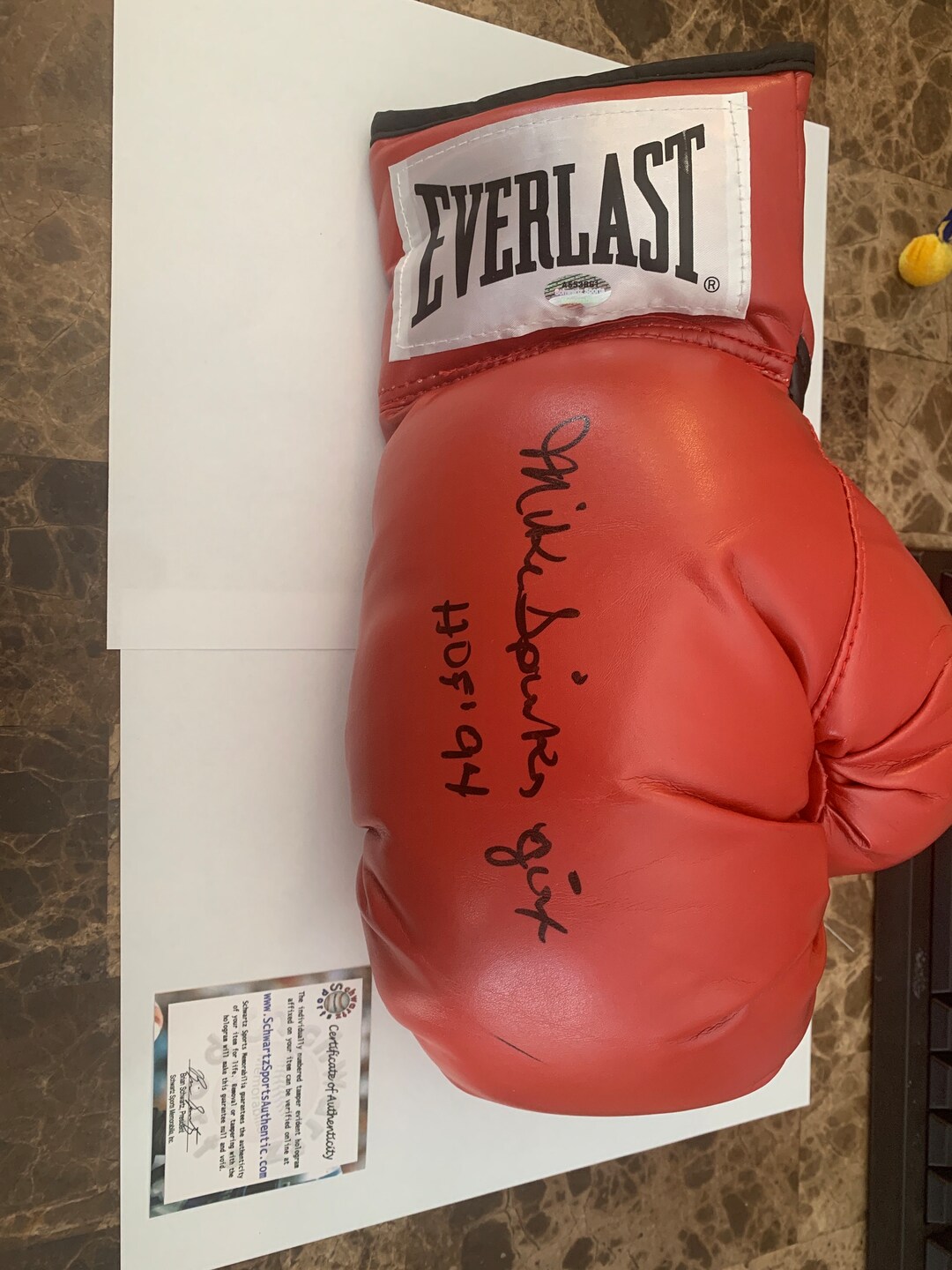 Michael "jinx" Spinks Boxing HOF Autographed Everlast Glove Schwartz ...