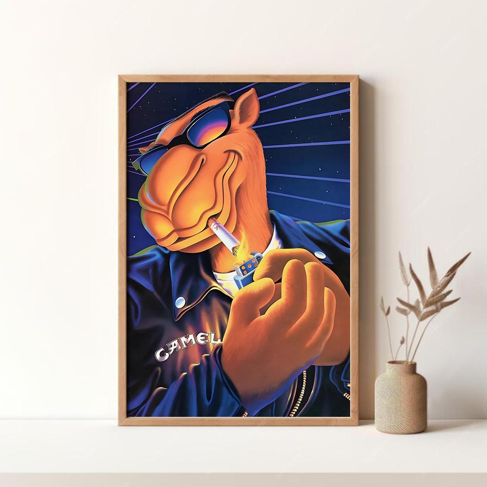 Joe Camel Cigarette Poster Vintage Poster Retro Print Wall Art Home ...