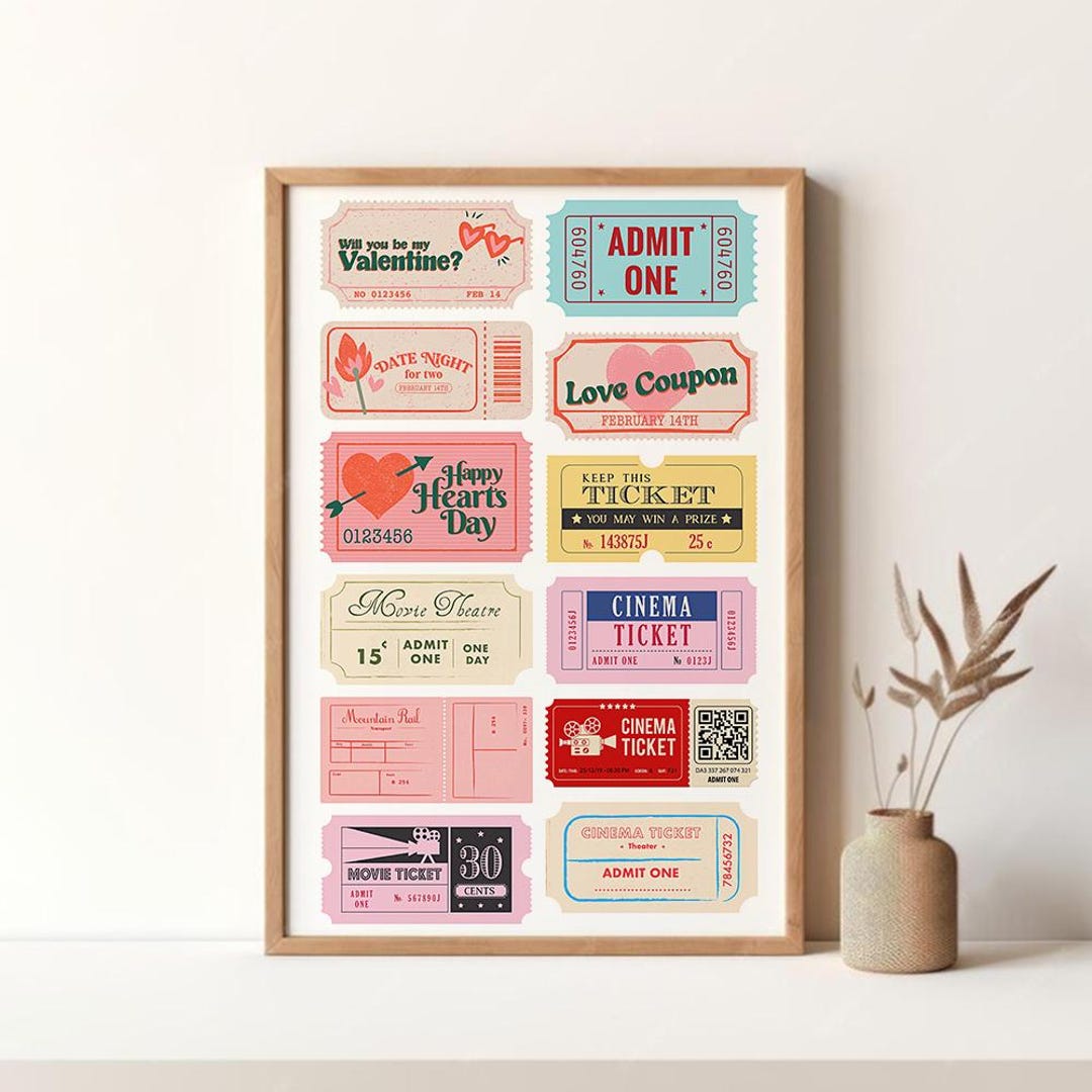 Life Ticket Stub Poster Vintage Poster Retro Print Wall Art Canvas ...